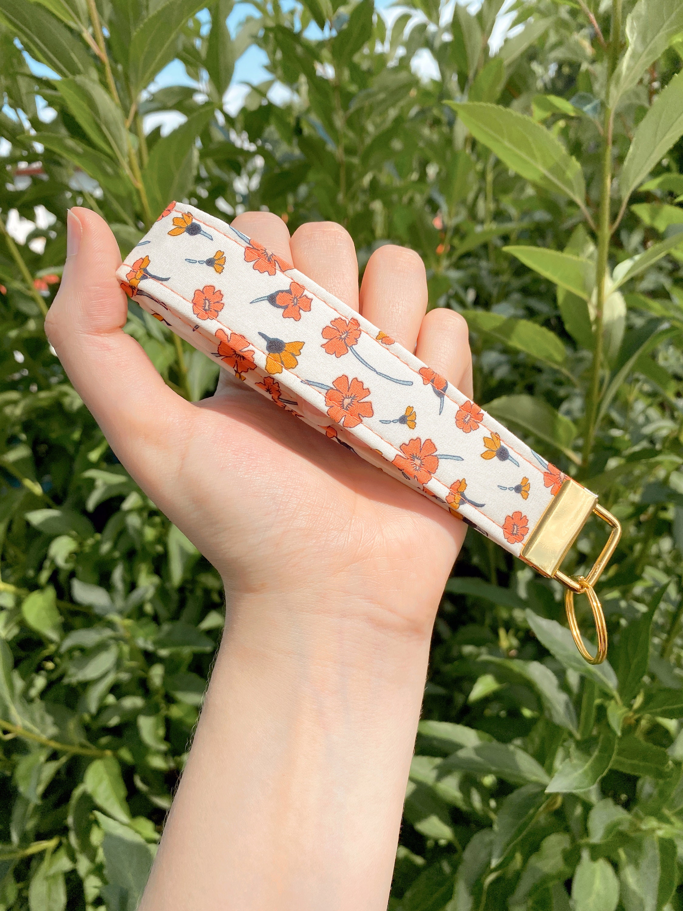 Boho Wristlet Keychain Gold Key Fob Wristlet Keychain | Etsy