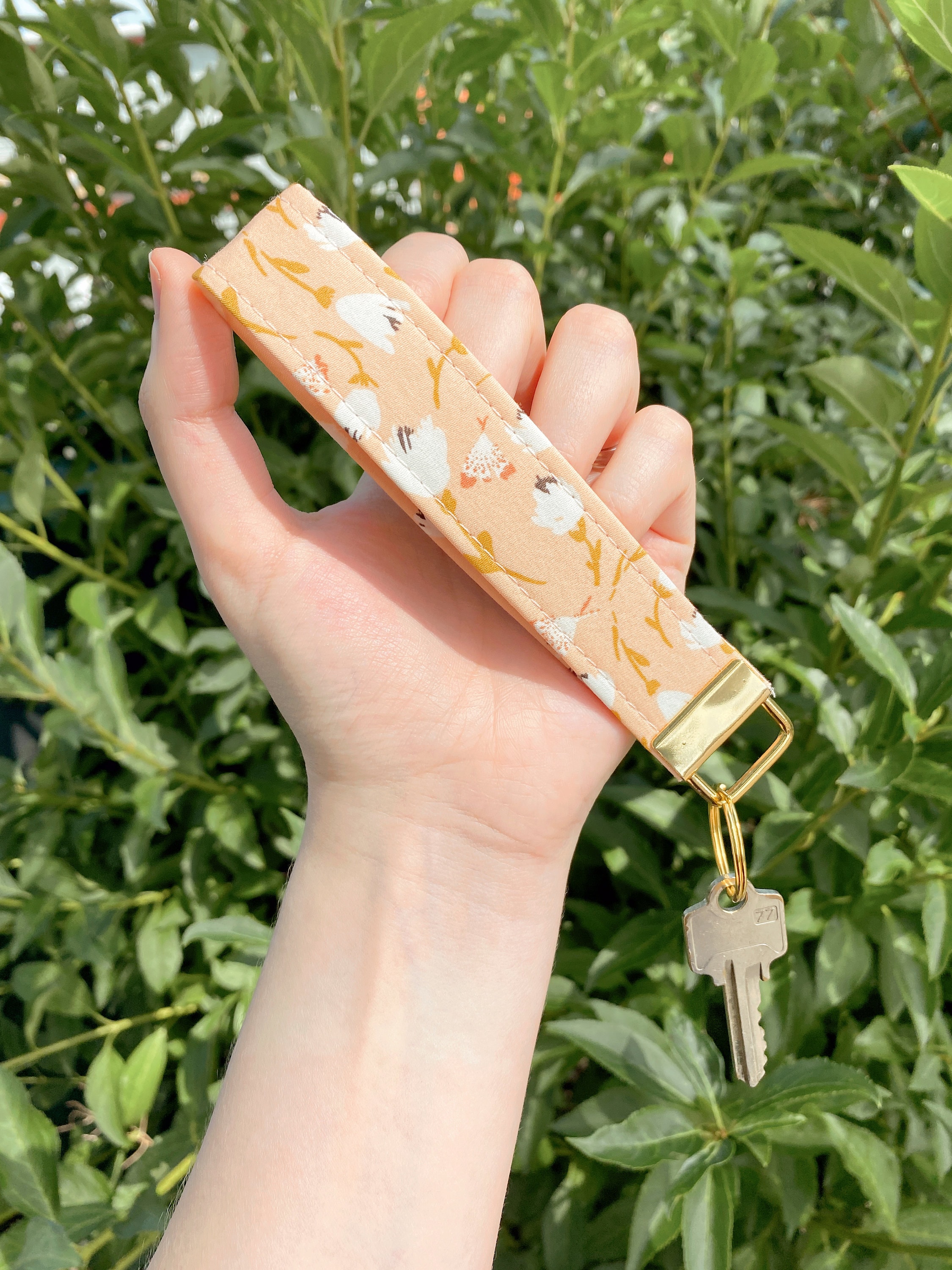 Boho Wristlet Keychain Gold Key Fob Wristlet Keychain | Etsy