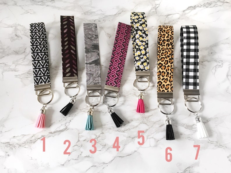 Custom Wristlet Keychain for Women Keychain with tassel Key | Etsy