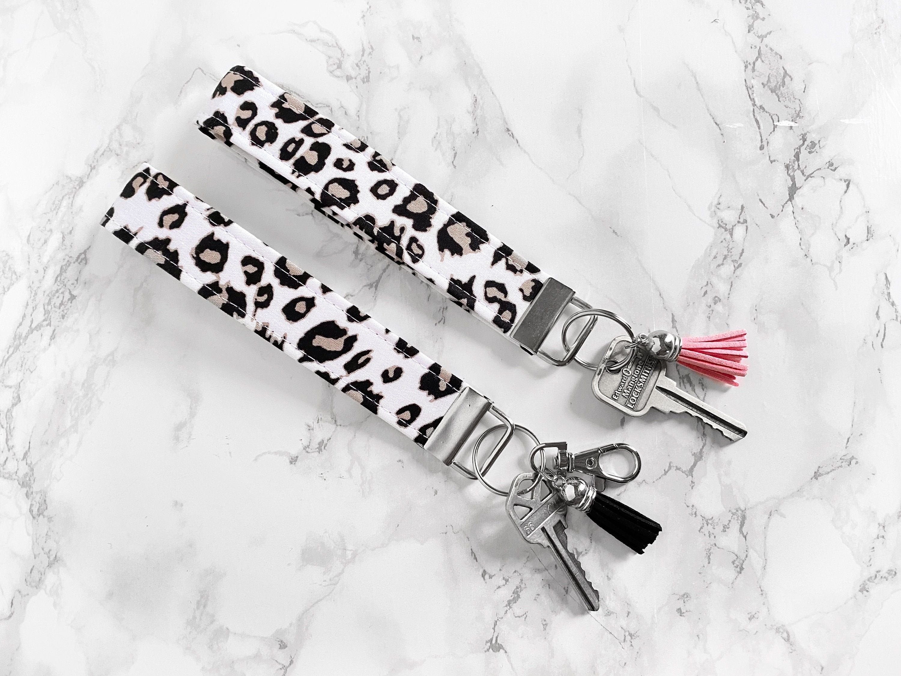 Wristlet Keychain Cheetah Key Fob Wristlet Leopard Keychain | Etsy