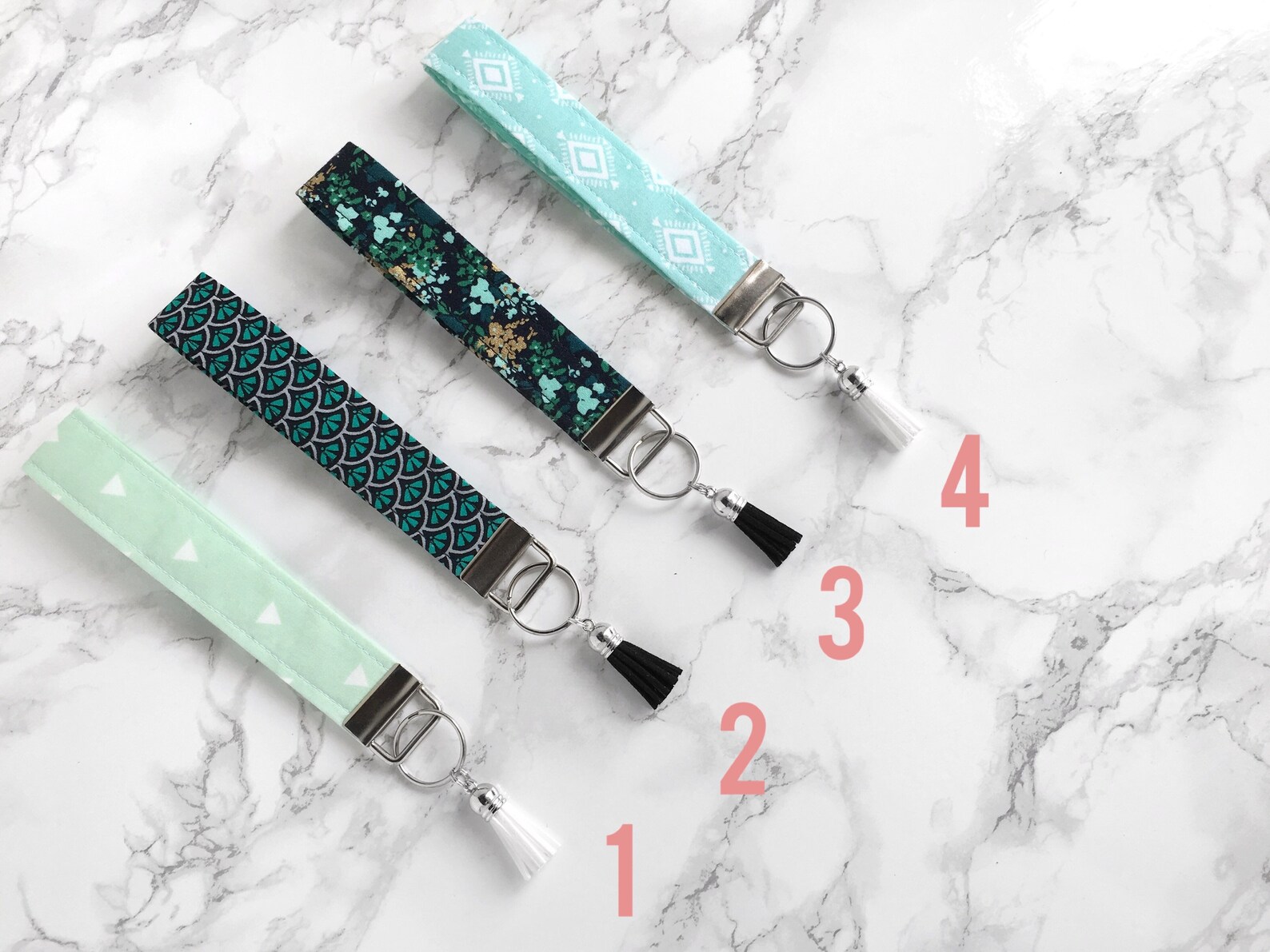 Custom Wristlet Keychain for Women Girly Keychain With | Etsy