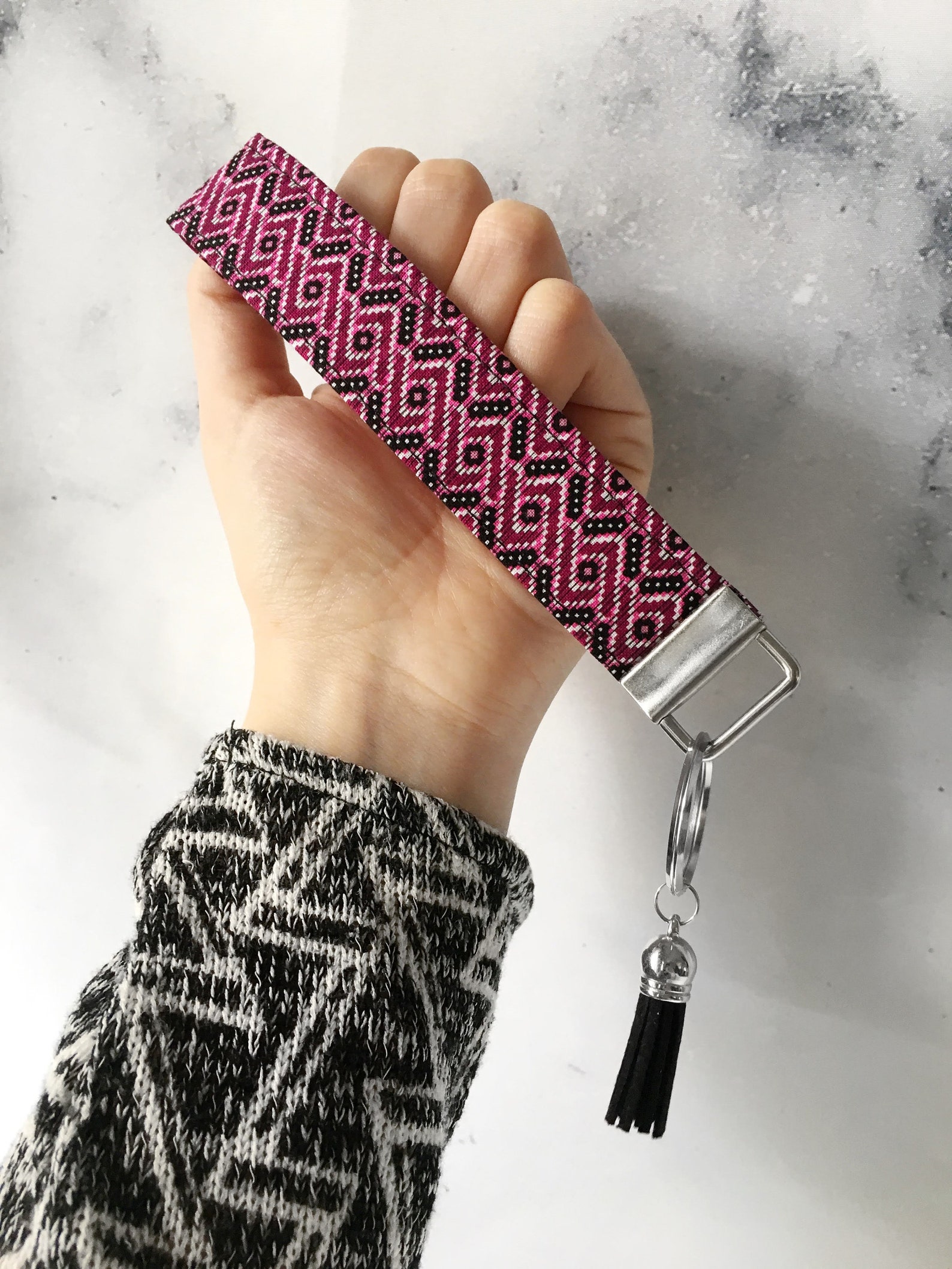 Custom Wristlet Keychain for Women, Keychain With Tassel, Key Fob ...