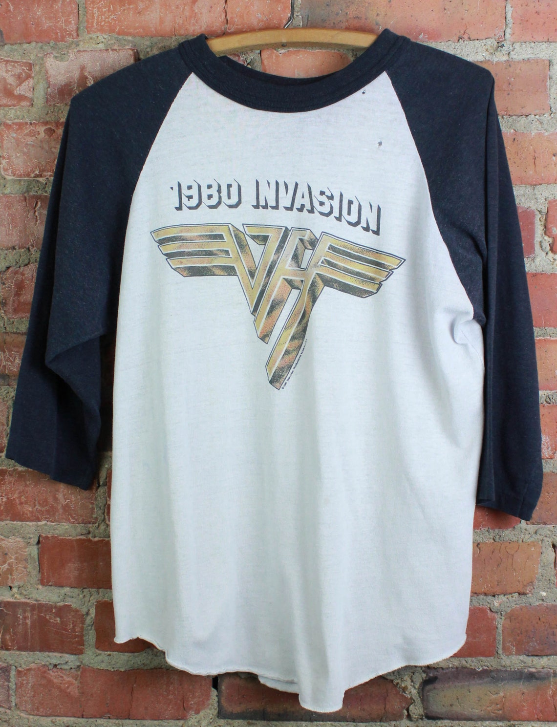Vintage 1980 Van Halen Concert T Shirt Invasion Tour Raglan | Etsy