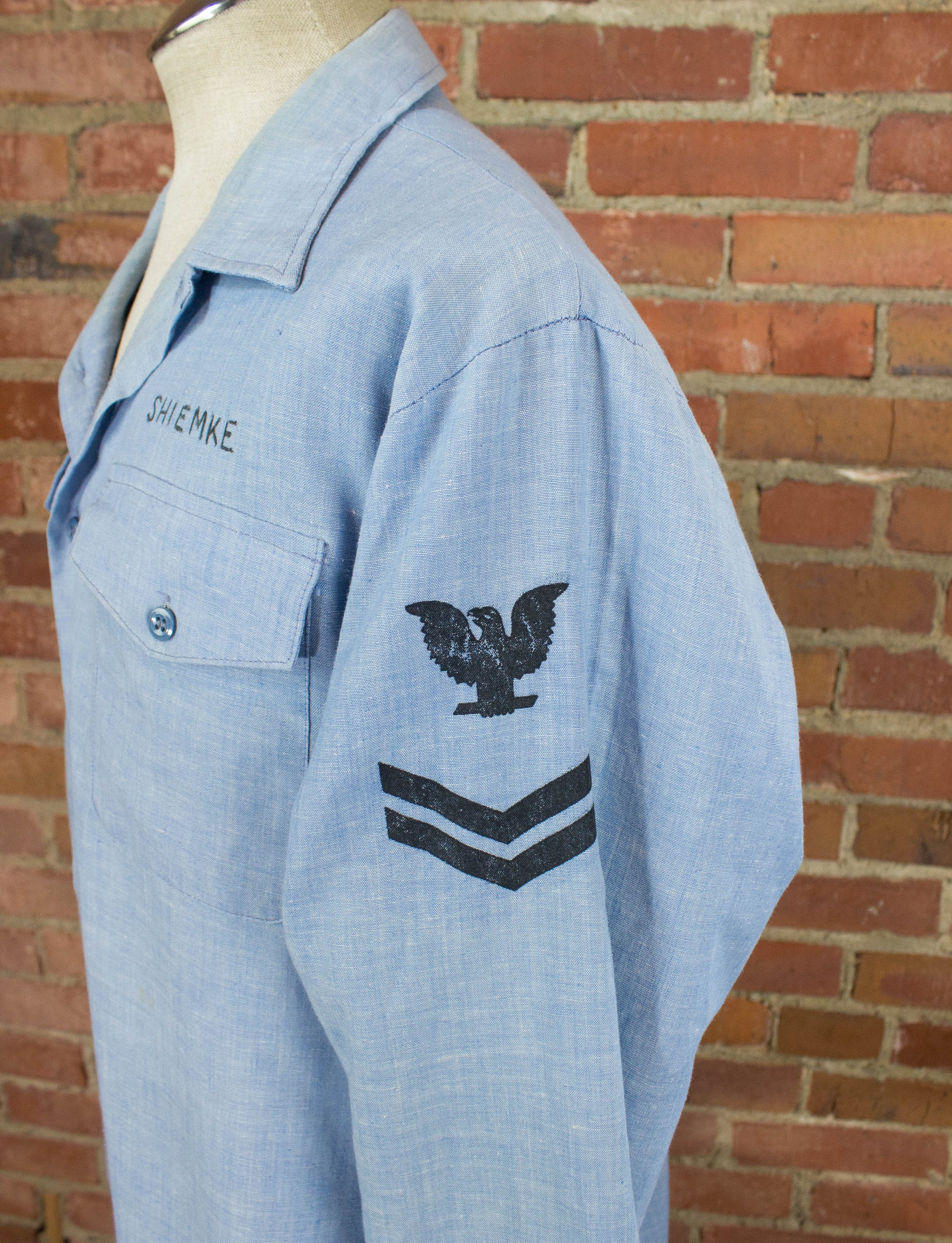 Vintage US Navy Chambray Work Shirt Size XL - Etsy