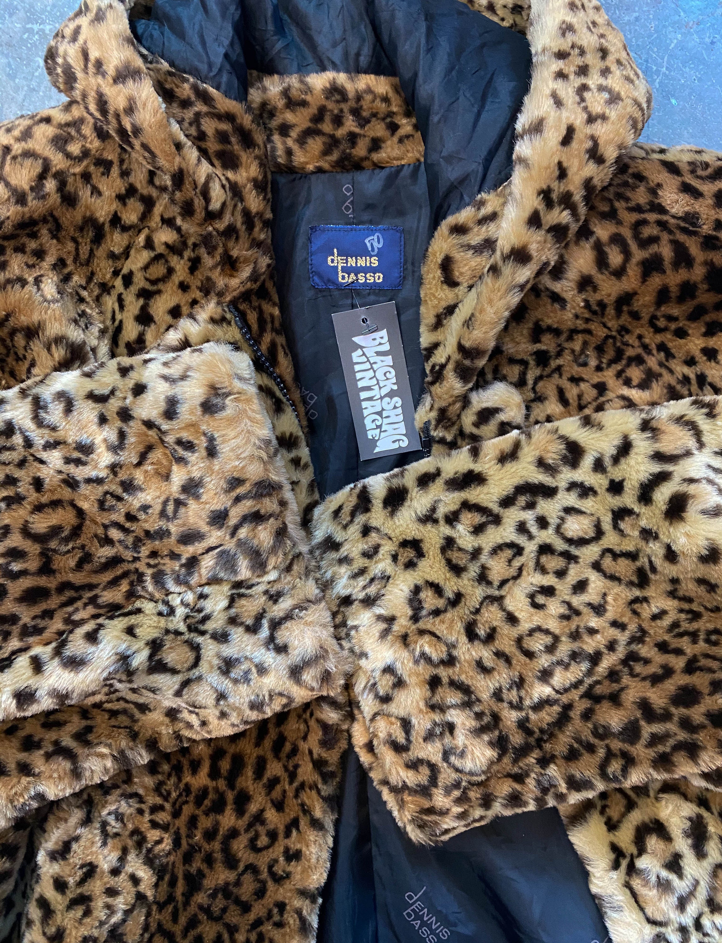 Womens Vintage 80s Dennis Basso Leopard Faux Fur Etsy