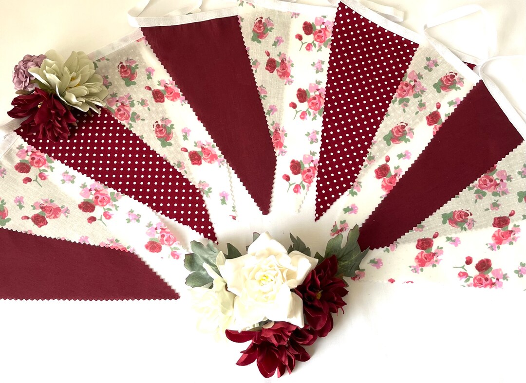 Various Sizes Stunning Deep Red Wedding / Ruby Anniversary Fabric ...