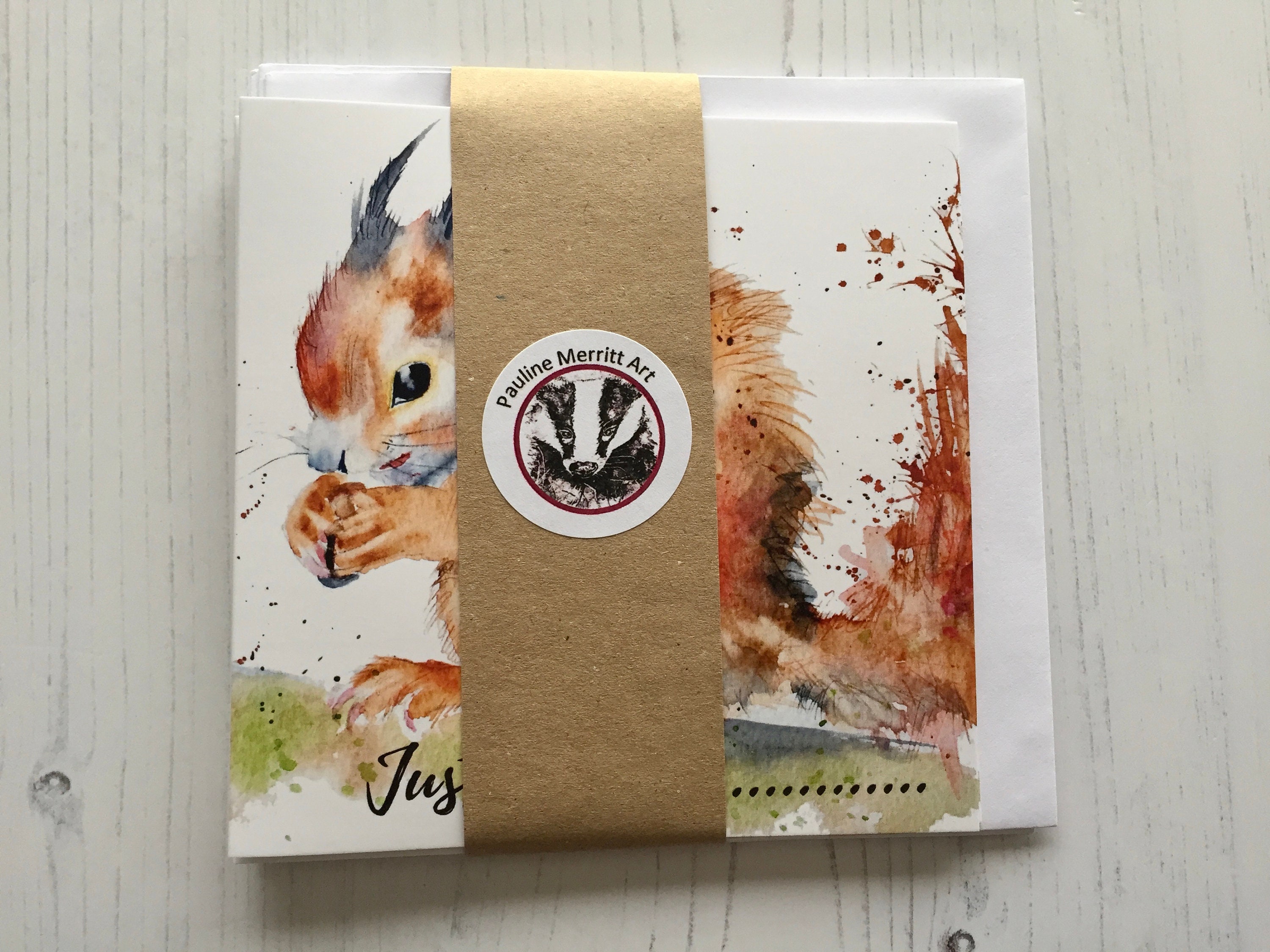 Red Squirrel Note Cards 3 Cards With White Envelopes - Etsy Denmark