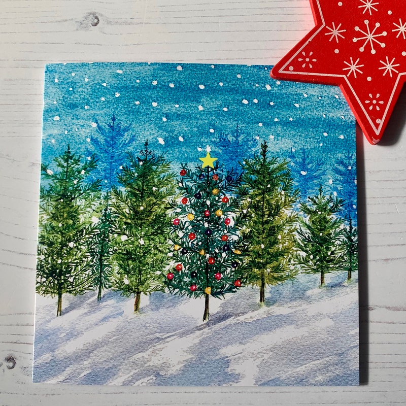Christmas Tree Card - Etsy