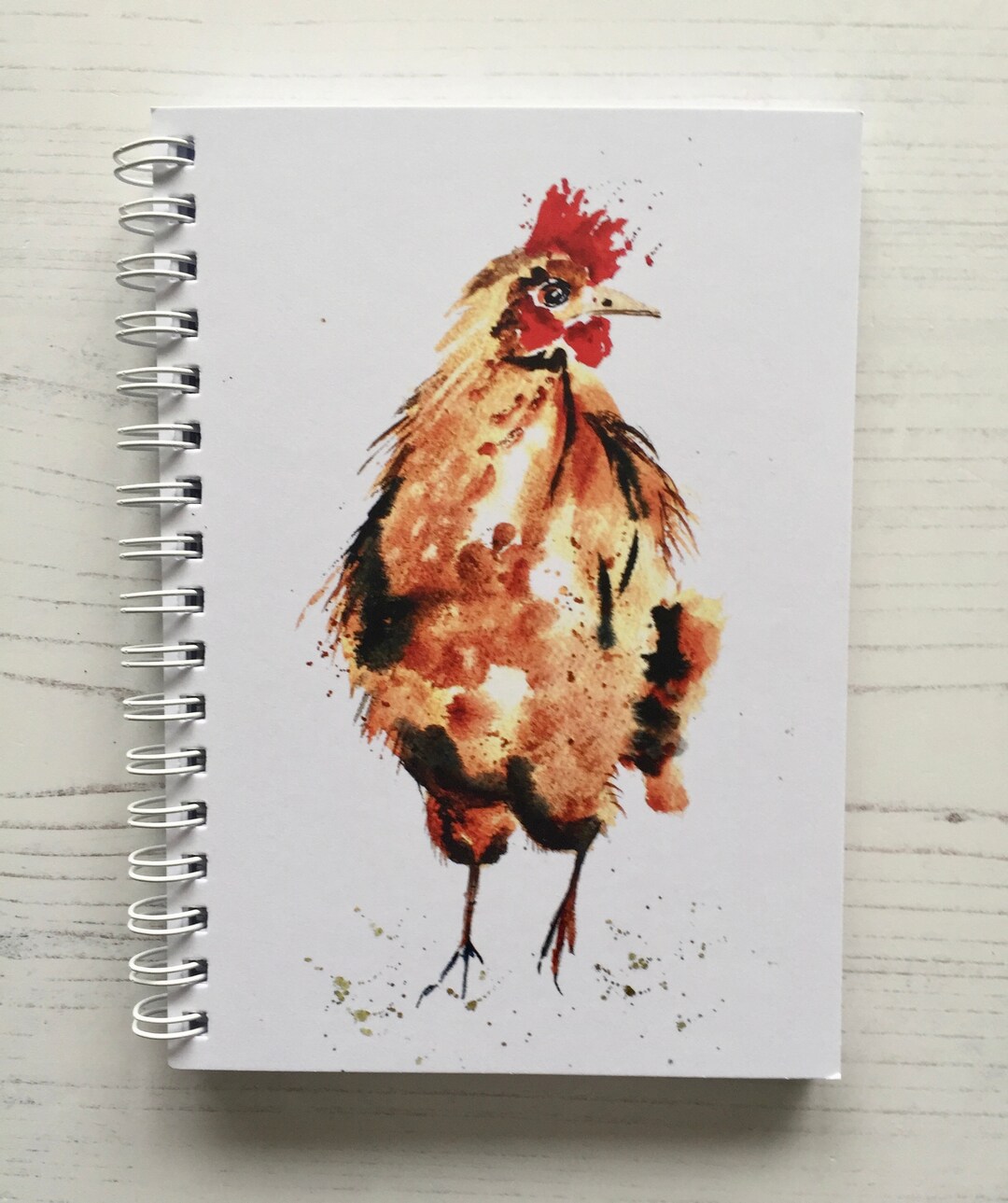 Chicken Notebook A6 Spiral Bound Notepad Art Notebook - Etsy