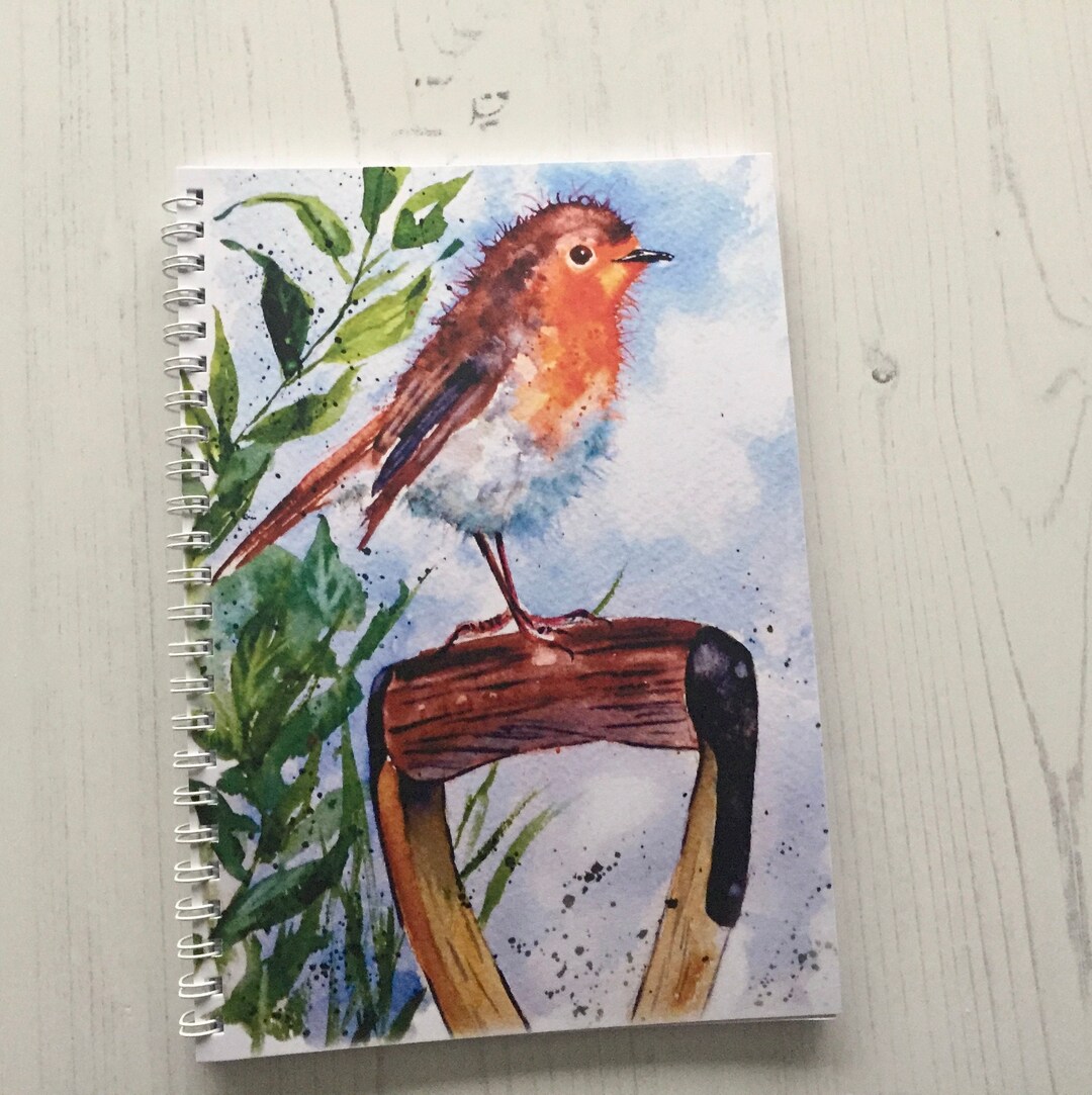 Robin Notebook A5 Spiral Bound Notepad Wildlife Art - Etsy