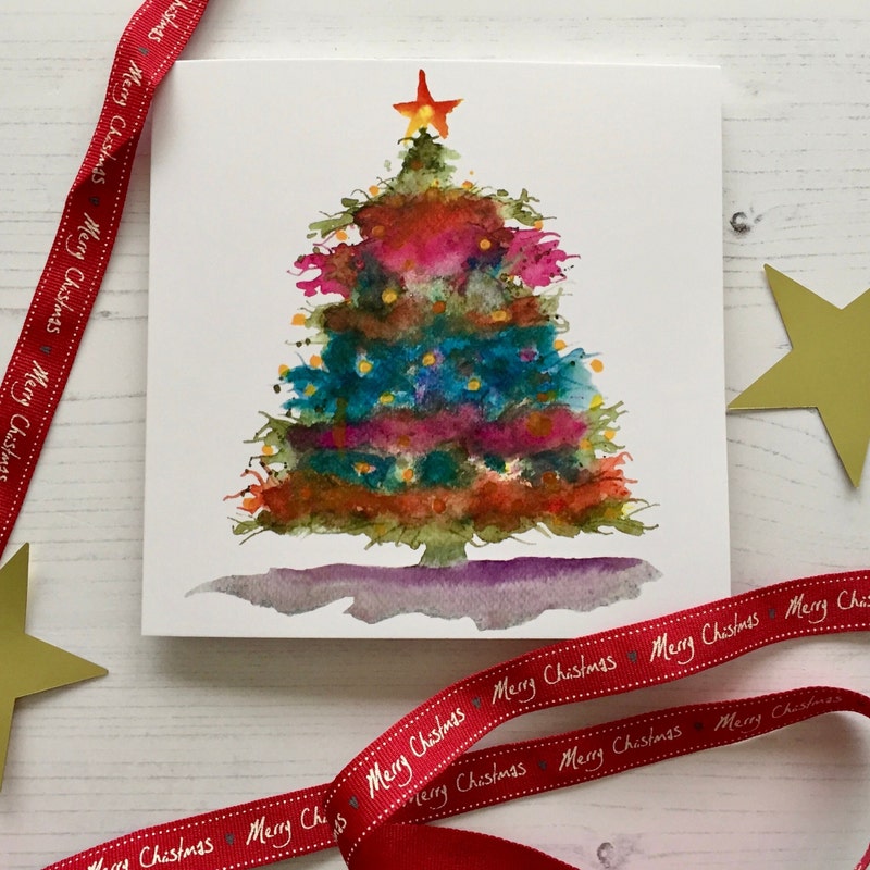 Christmas Tree Card - Etsy