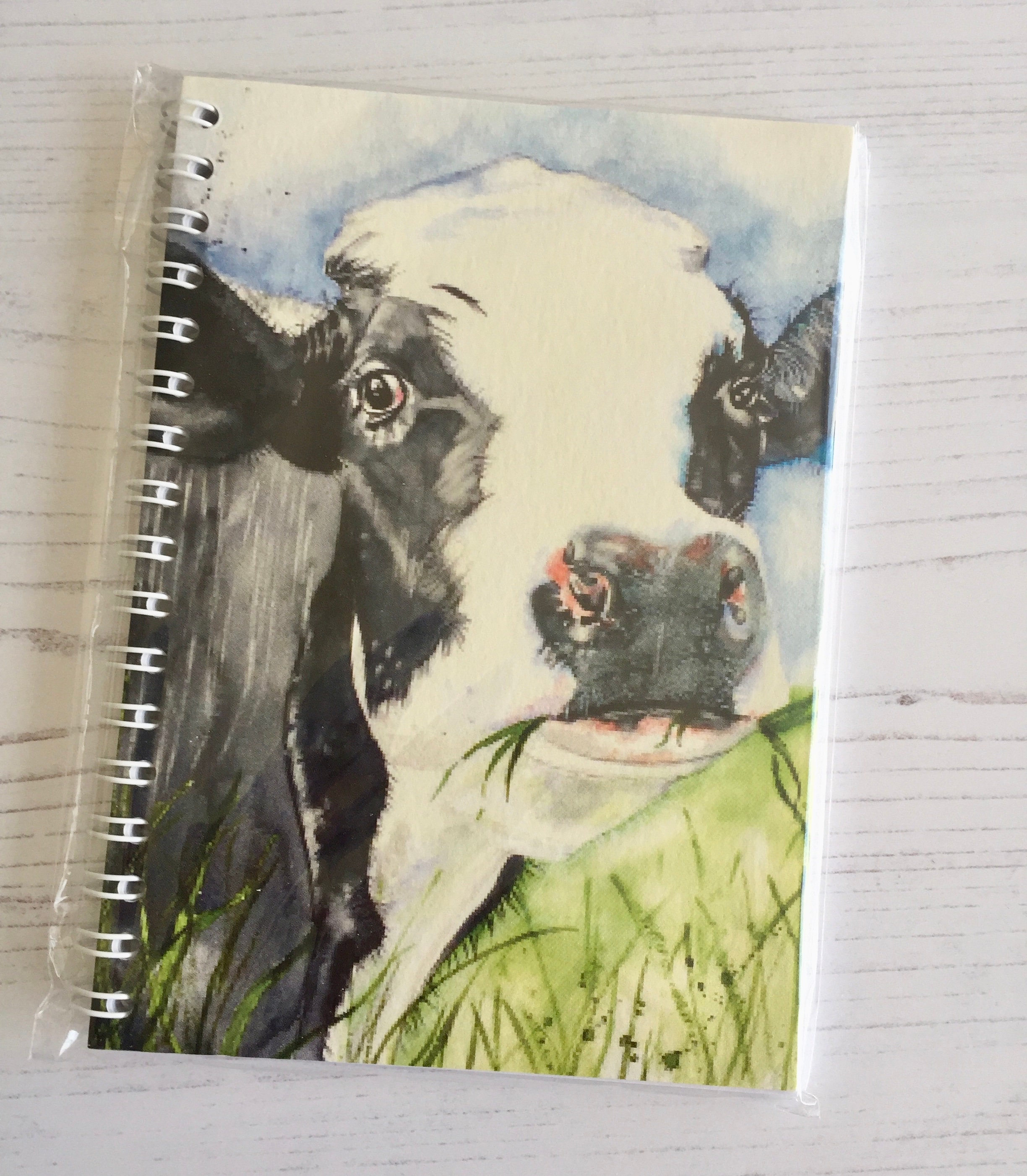 Cow Notebook A6 Spiral Bound Notepad Wildlife Art - Etsy UK