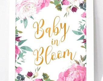 Baby in bloom sign | Etsy