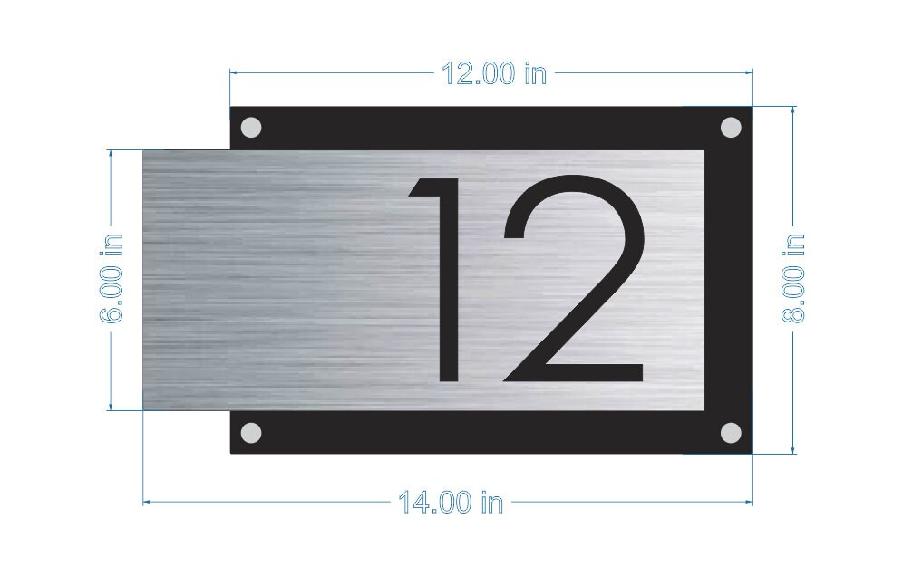 Custom House Number Civic Address Sign Modern / Contemporary - Etsy Canada