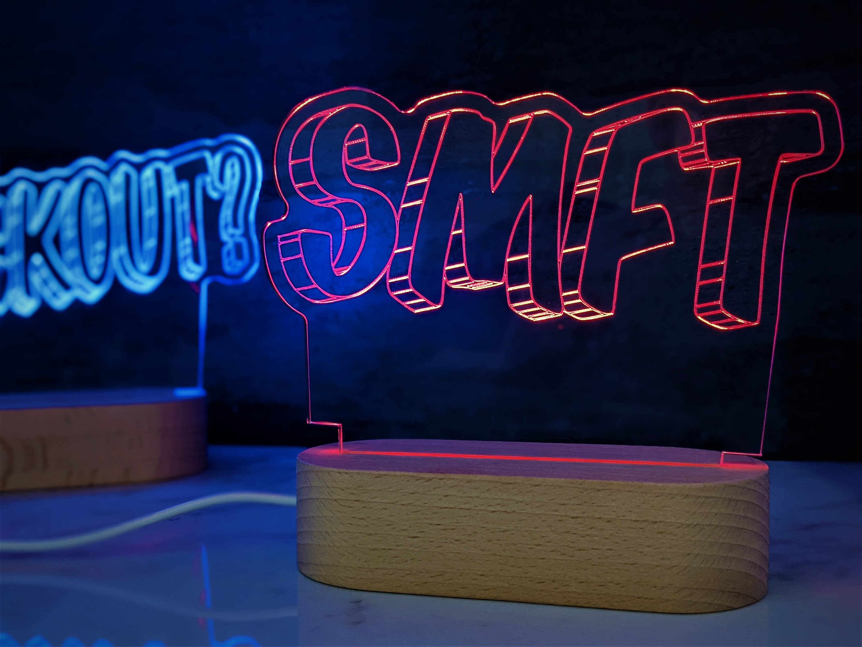 Custom LED Edge Lit Signs Your designs logos and more on a | Etsy