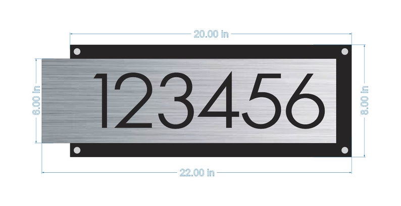 Custom House Number Civic Address Sign Modern / Contemporary | Etsy