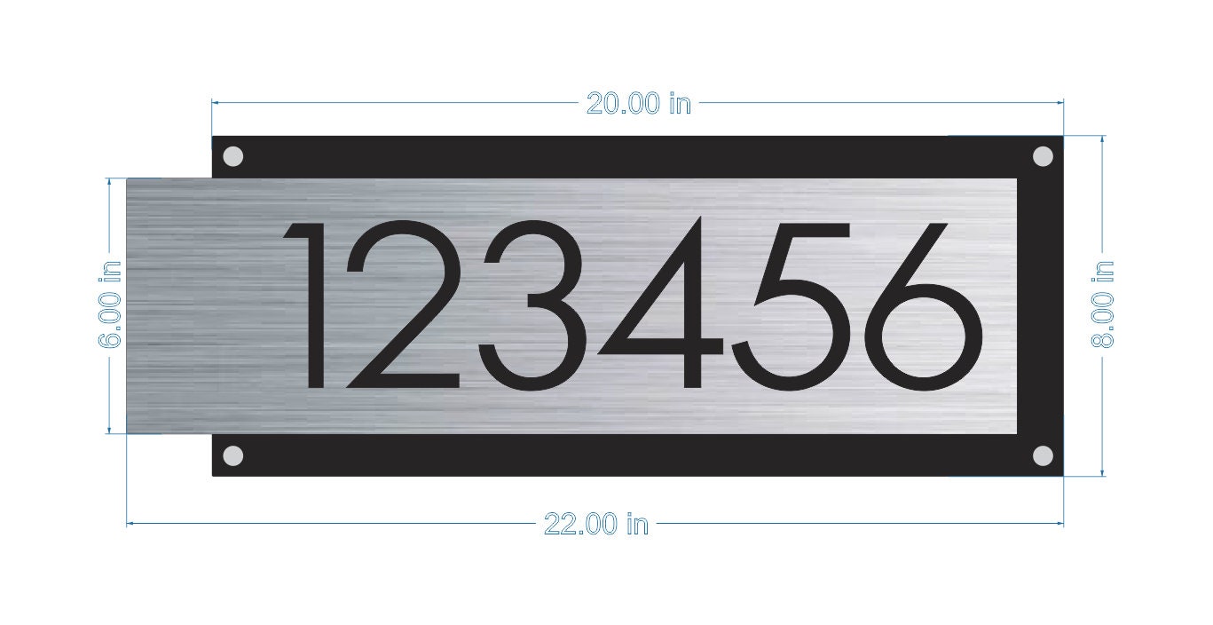 Custom House Number Civic Address Sign Modern / Contemporary | Etsy Canada