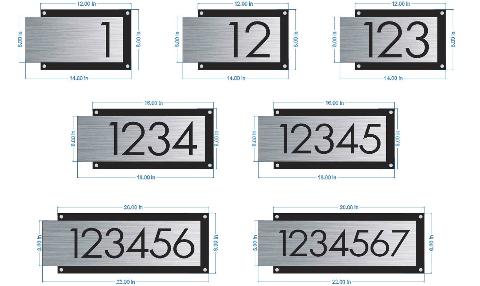 Custom House Number Civic Address Sign modern / contemporary | Etsy