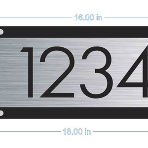 Custom House Number Civic Address Sign Modern / Contemporary ...