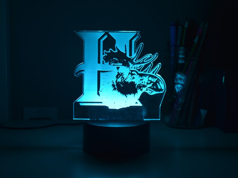 Custom Edge Lit Lamp Fandom Lamps Sport Team Lamps - Etsy