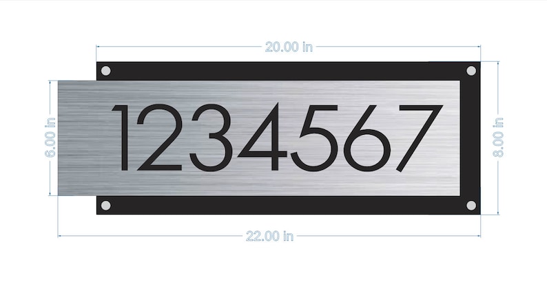 Custom House Number Civic Address Sign modern / contemporary | Etsy