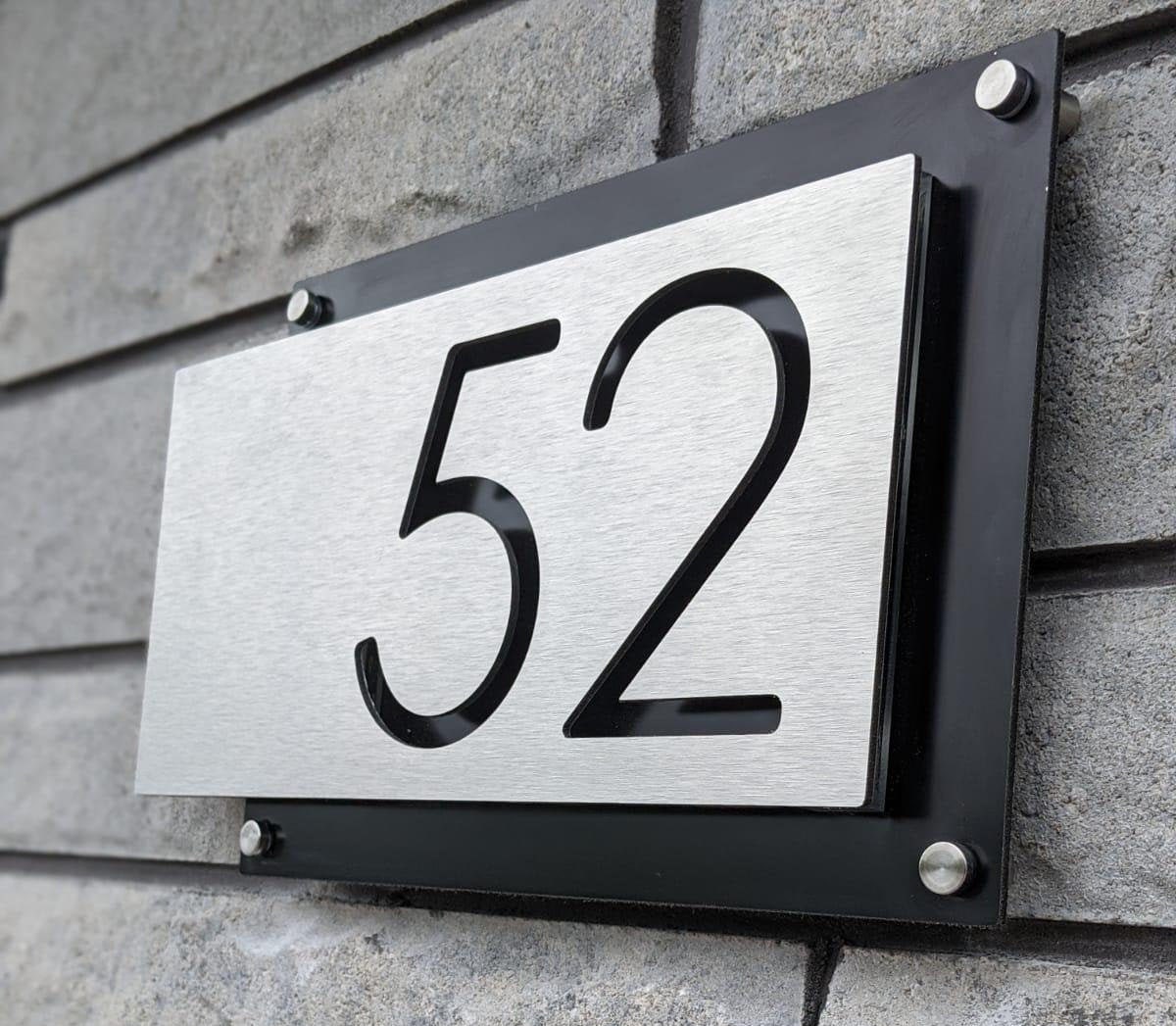 Custom House Number Civic Address Sign Modern / Contemporary - Etsy Canada