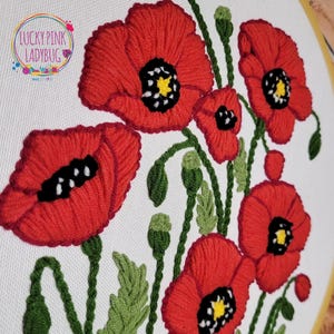 Poppy Flowers Punch Needle Embroidery Kit, Starter Kit, Beginner Punch ...