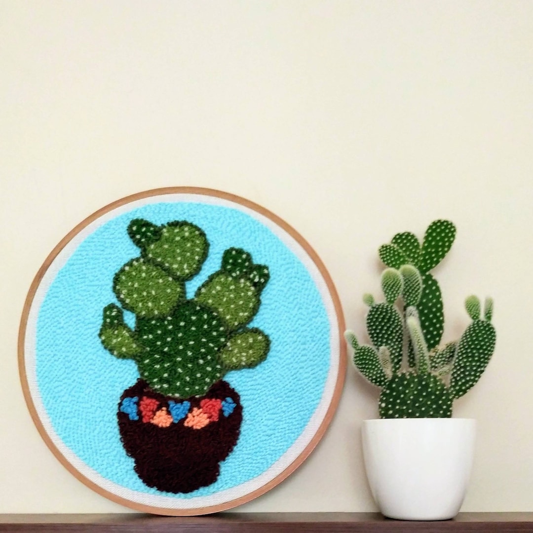Cactus Punch Needle Starter Kit: Rug Hooking Beginner DIY - Etsy