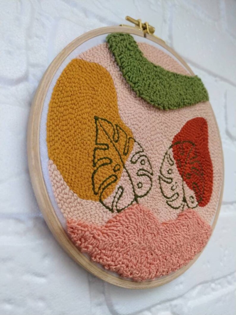 Abstract Monstera Punch Needle Kit Starter Kit Punch Needle - Etsy