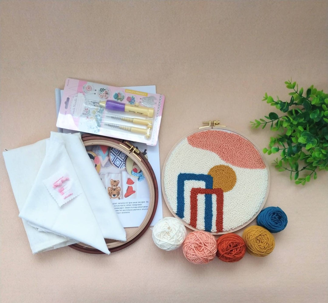 Abstract Doors Punch Needle Kit, Starter Kit, Punch Needle Tutorial ...