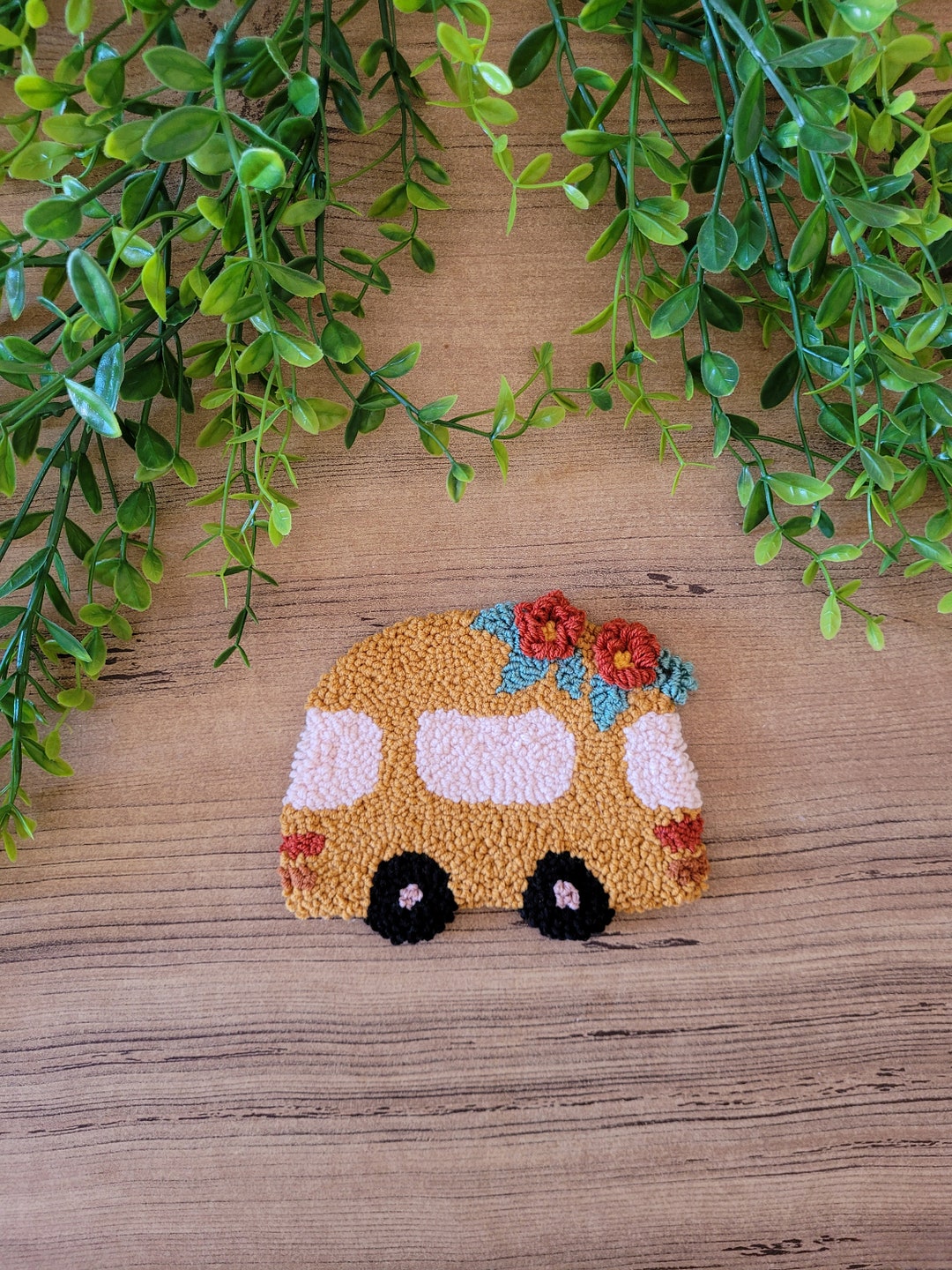 Make Your Own Mug Rug, Retro Bus Starter Kit, Beginner Kit, Embroidery ...