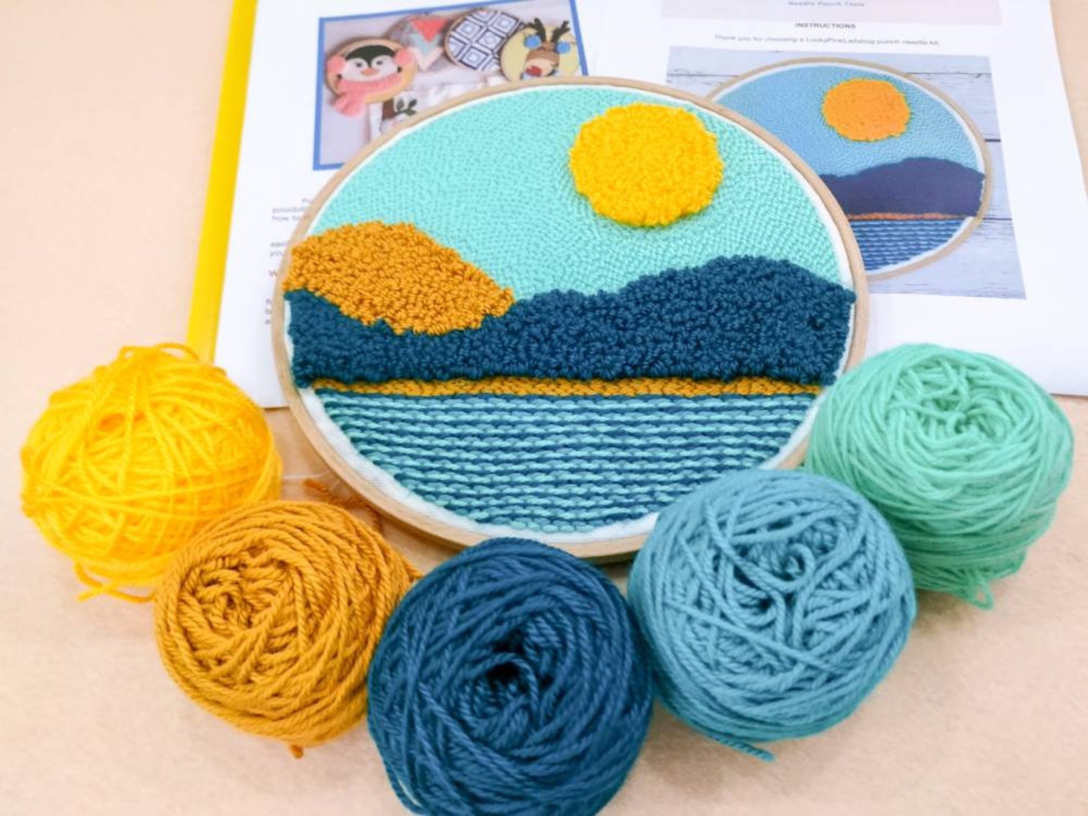 Abstract Landscape Punch Needle Embroidery Kit Punch Needle - Etsy