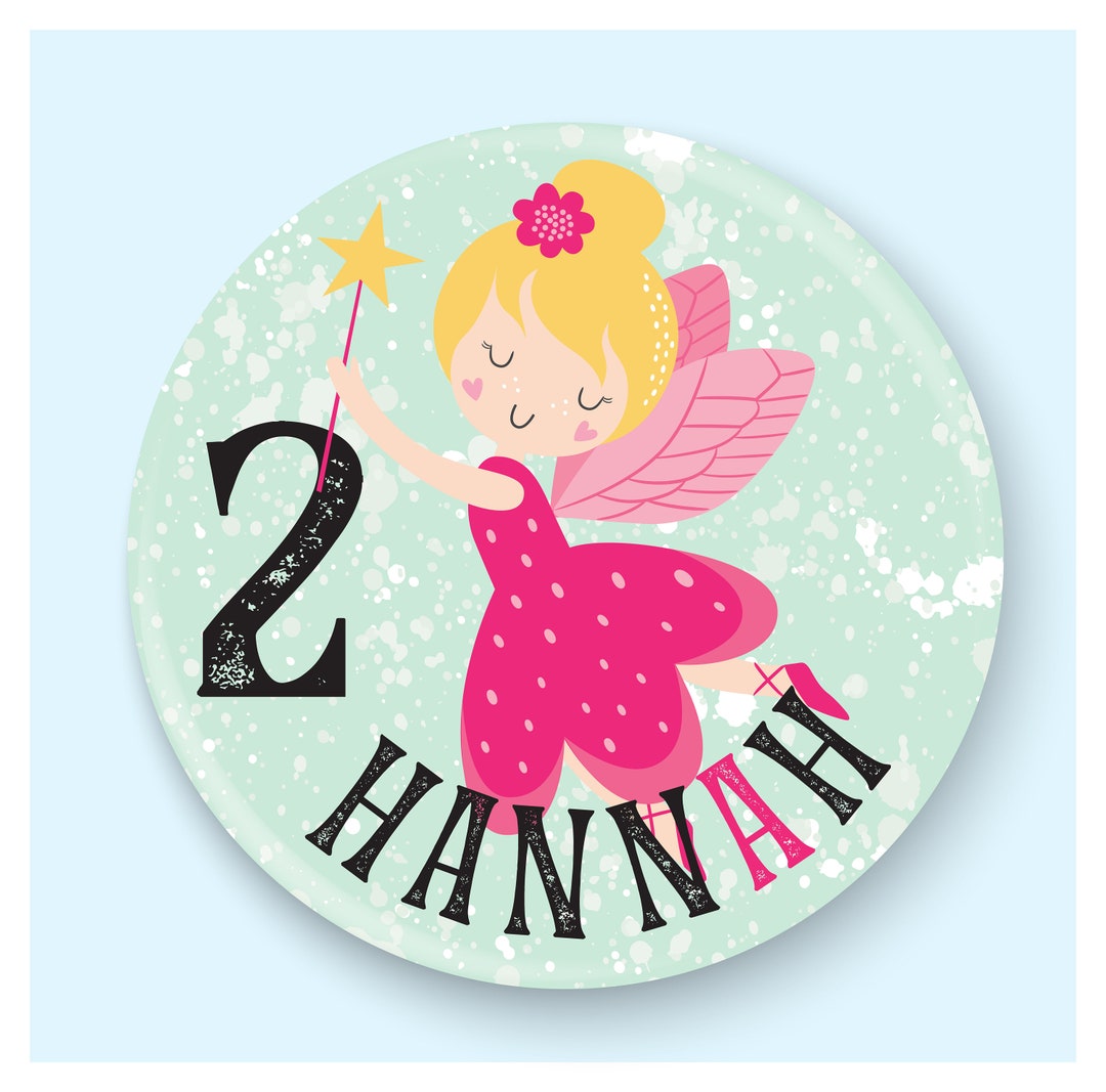 Personalised Fairy Age Badge, 1st, 2nd, 3rd, 4th, 5th, 6th, 7th, 8th ...