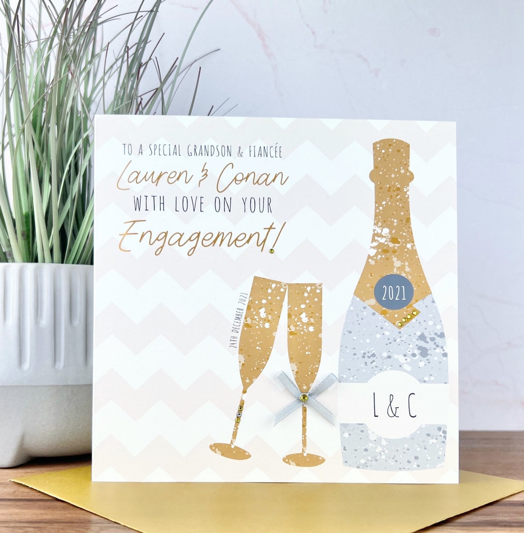 Personalised Handmade Engagement Card, Son, Daughter, Sister, Brother ...