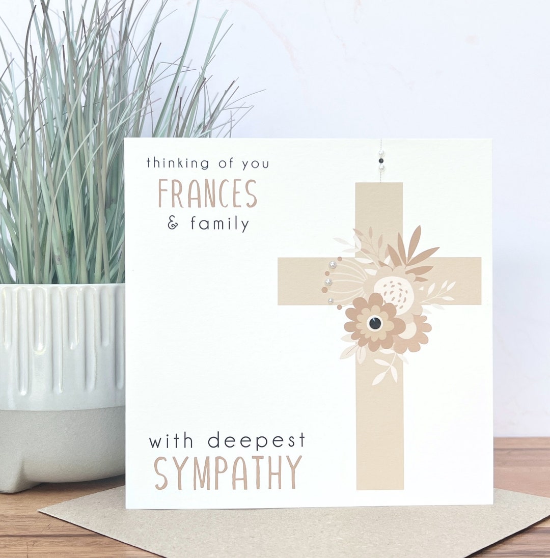 Personalised Handmade With Sympathy Card - Etsy