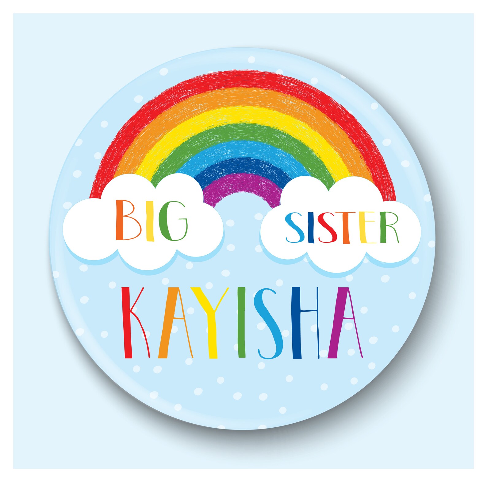 Personalised New Big Sister Badge - Etsy UK