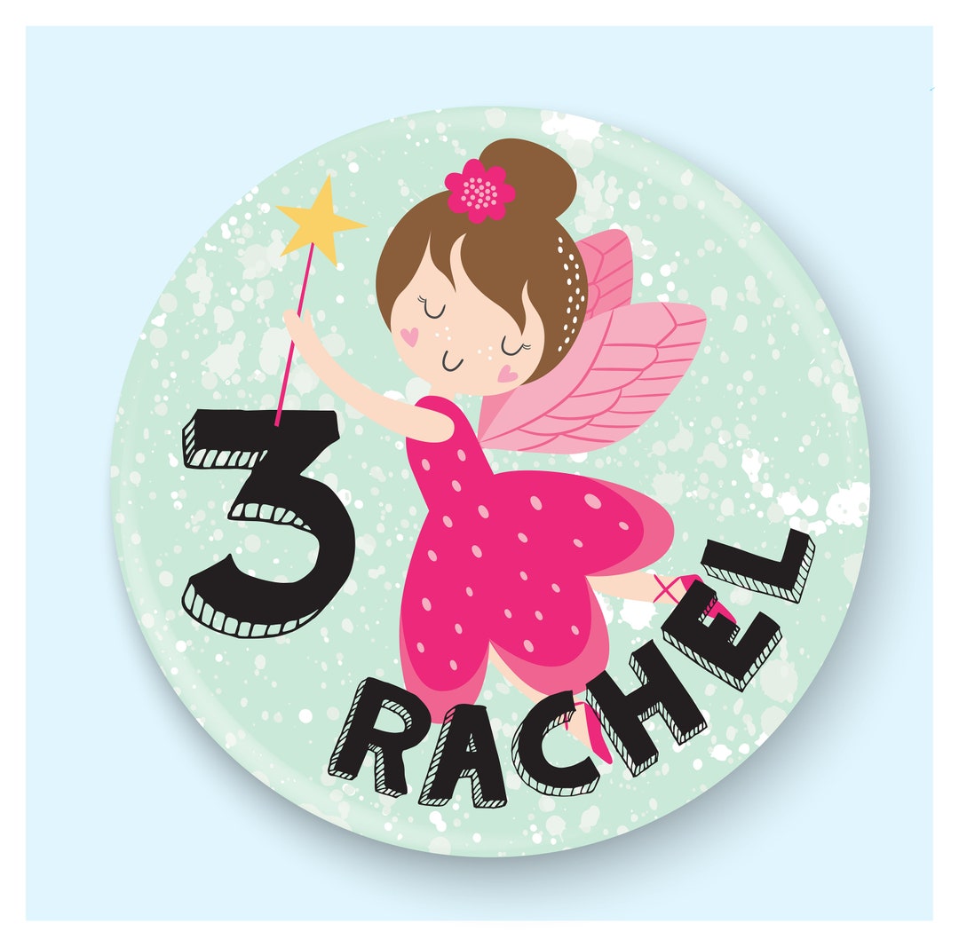 Personalised Fairy Age Badge, 1st, 2nd, 3rd, 4th, 5th, 6th, 7th, 8th ...