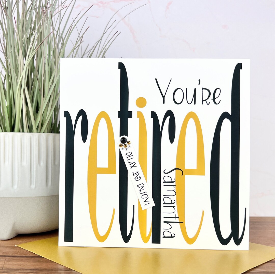 Personalised Handmade Retirement Card - Etsy