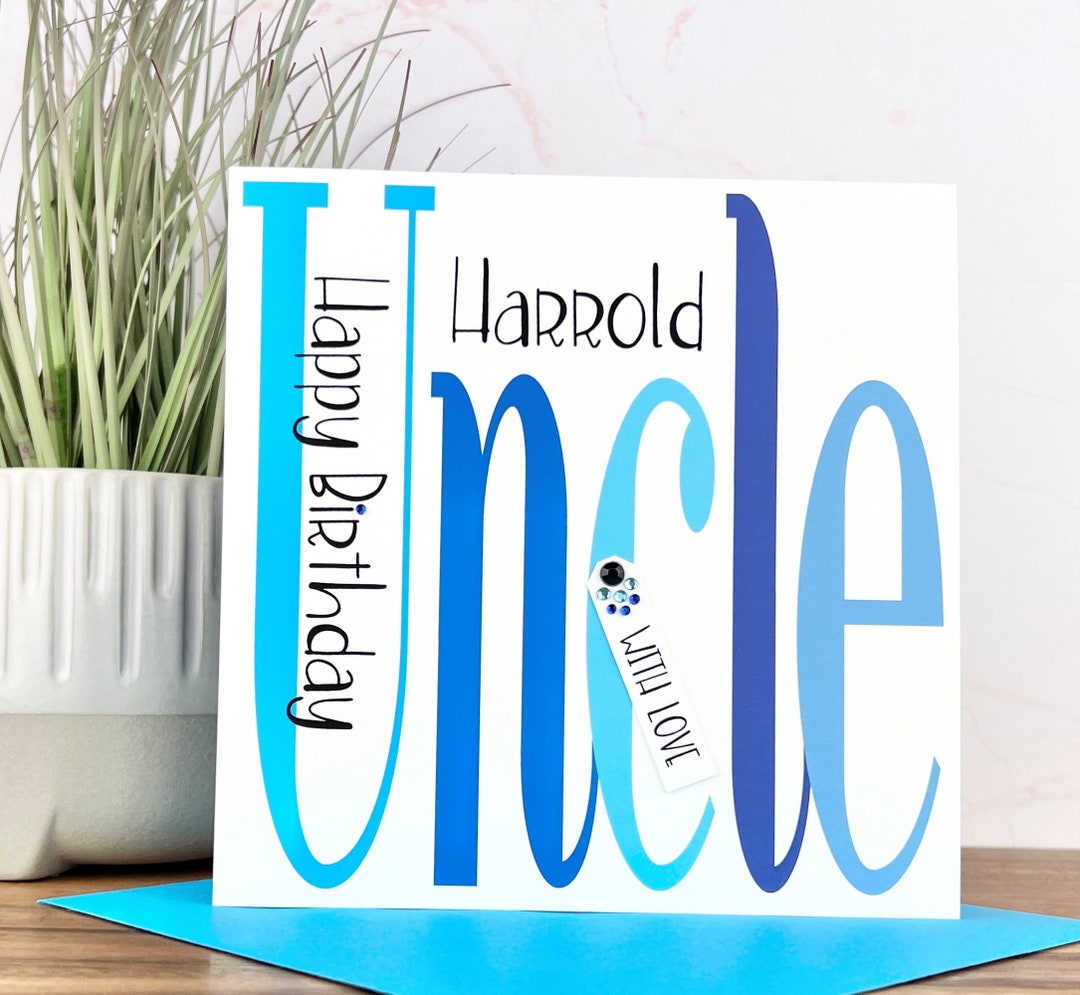 Personalised Handmade Uncle Birthday Card - Etsy