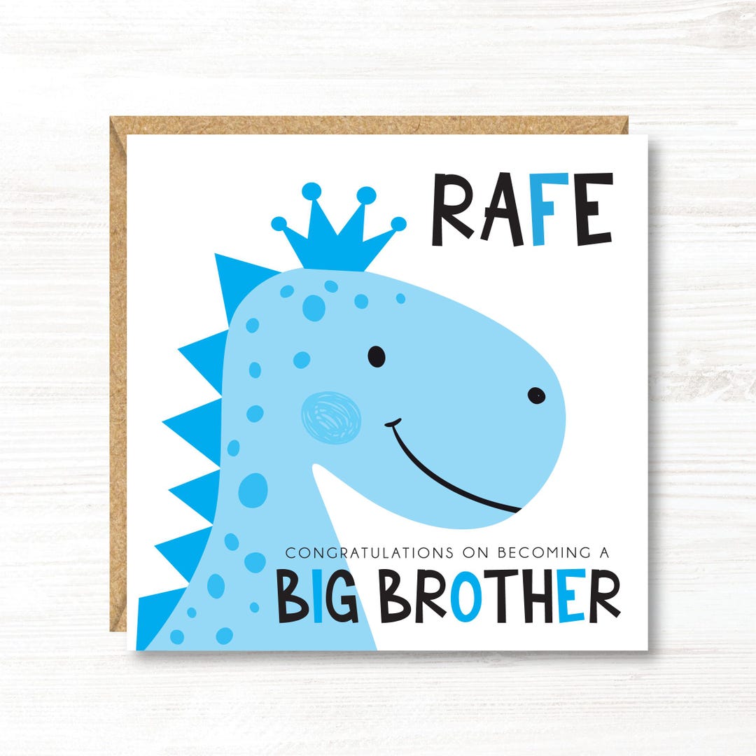 Personalised Big Brother Card - Etsy