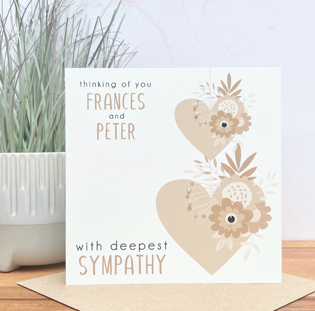Personalised Handmade With Sympathy Card - Etsy