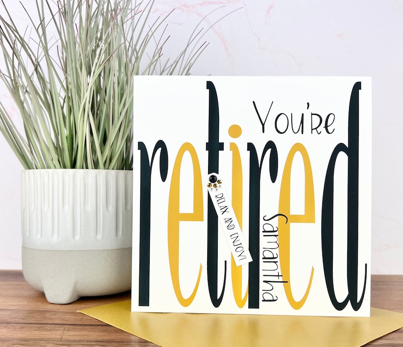 Personalised Handmade Retirement Card - Etsy