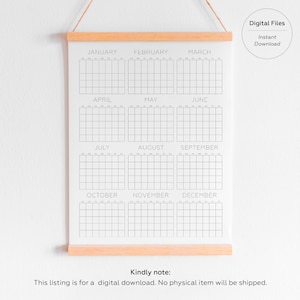 Year at a Glance Yearly Big Wall Calendar Planner Annual Planner ...