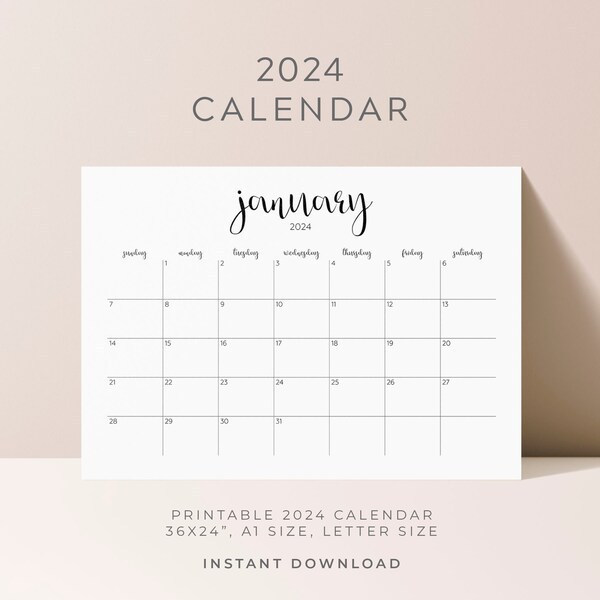 Large Wall Calendar - Etsy
