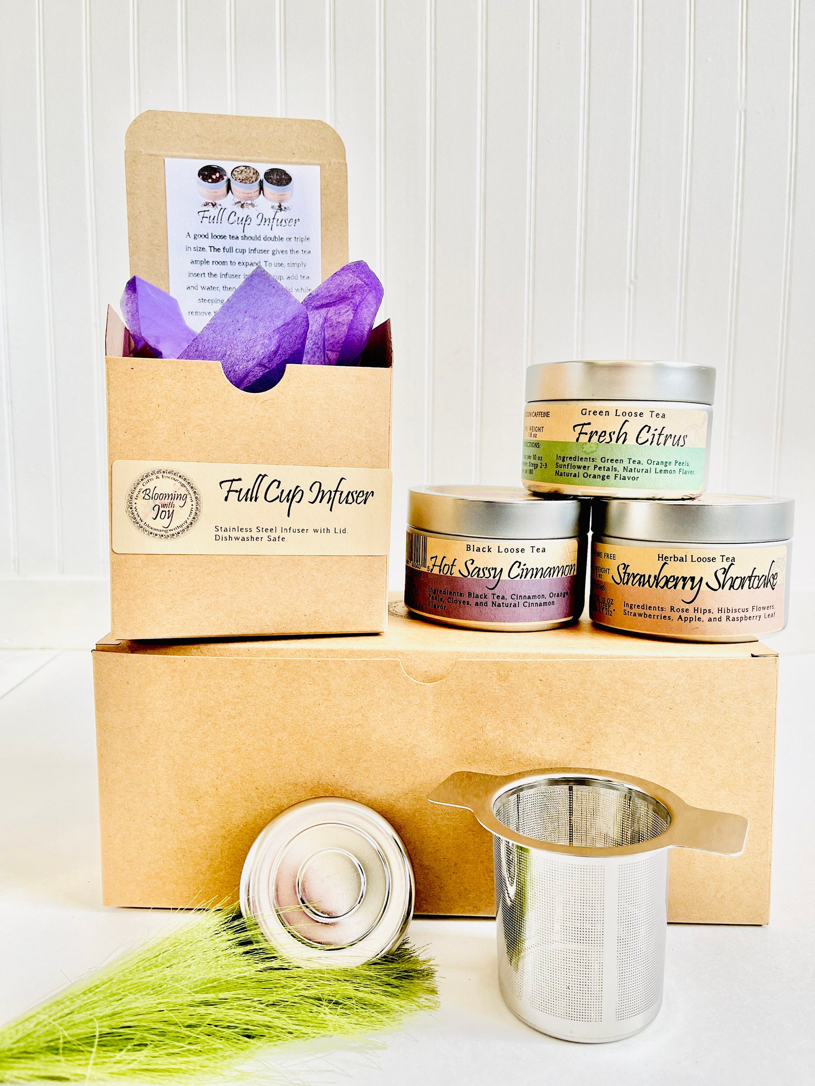 Tea Lover Gift Set: Loose Leaf Tea Sampler With Infuser - Etsy