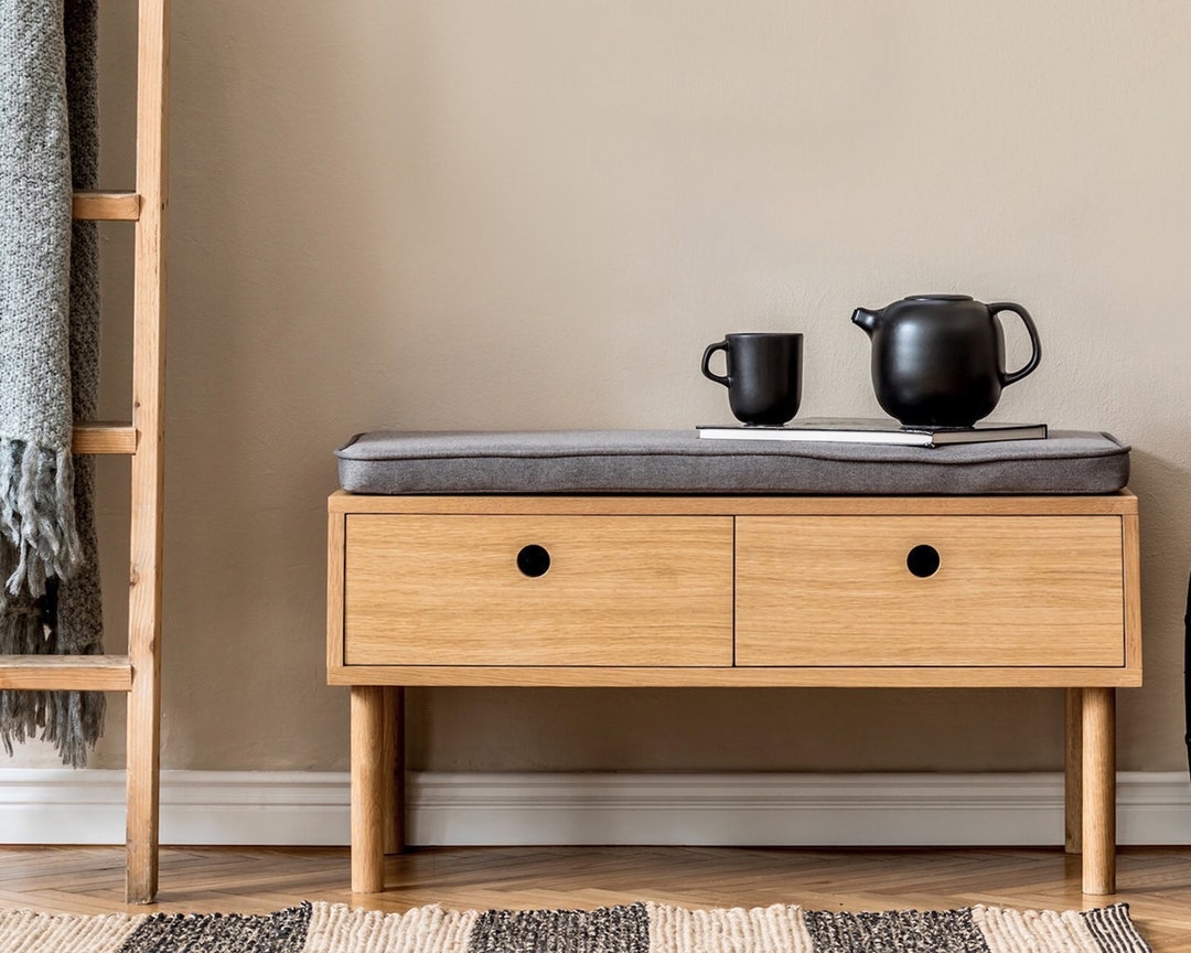 Entryway Bench Cushion & Pillow COVER, Sofa Pillow Covers, Chair Pad ...