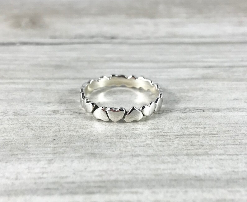 Genuine 925 Sterling Silver Heart Ring Solid Heart Ring - Etsy Australia