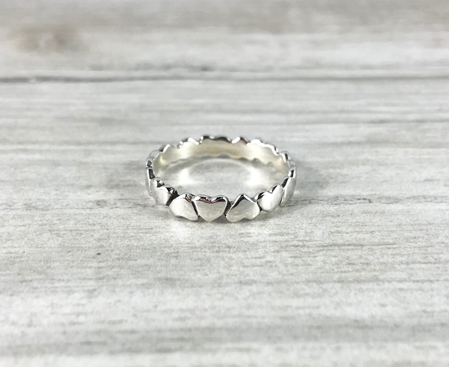 Genuine 925 Sterling Silver Heart Ring Solid Heart Ring - Etsy Australia