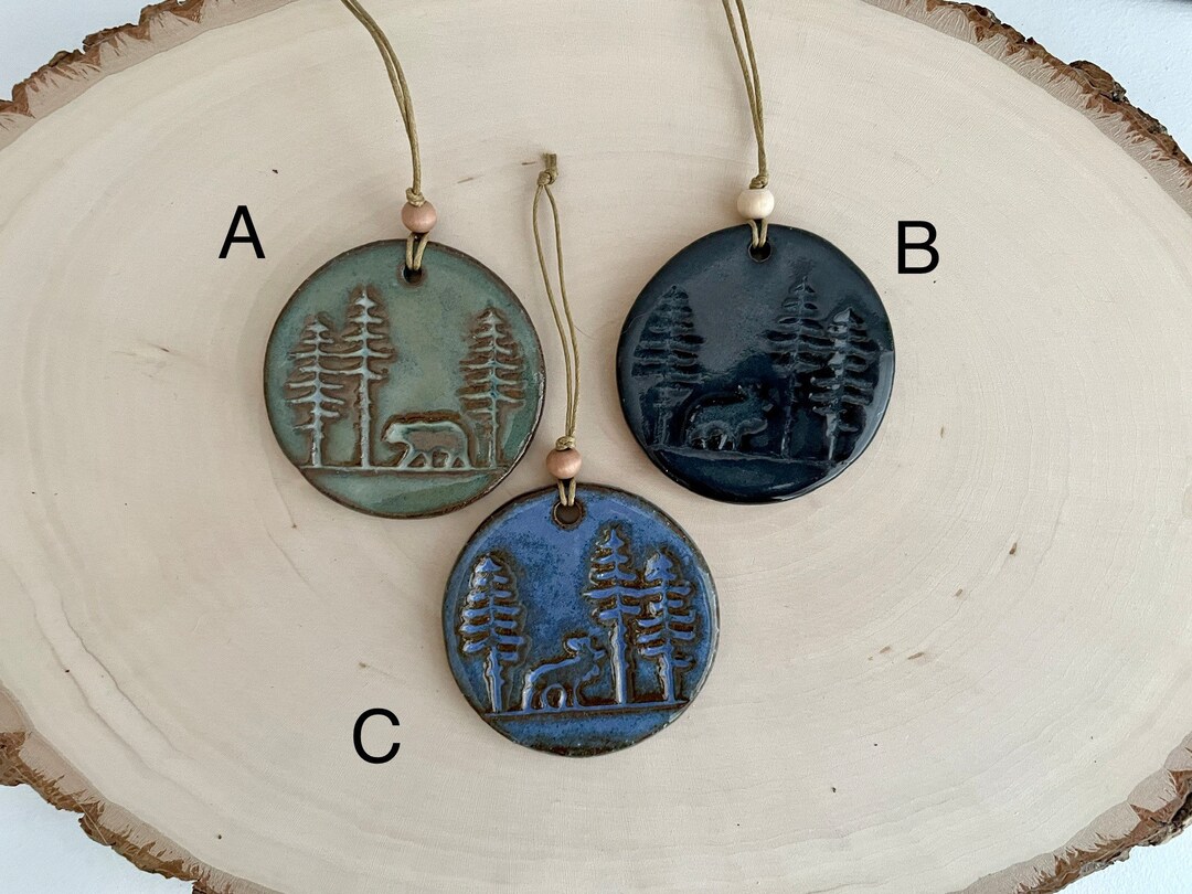 Handmade Ceramic Forest Ornament / Wall Decor - Etsy