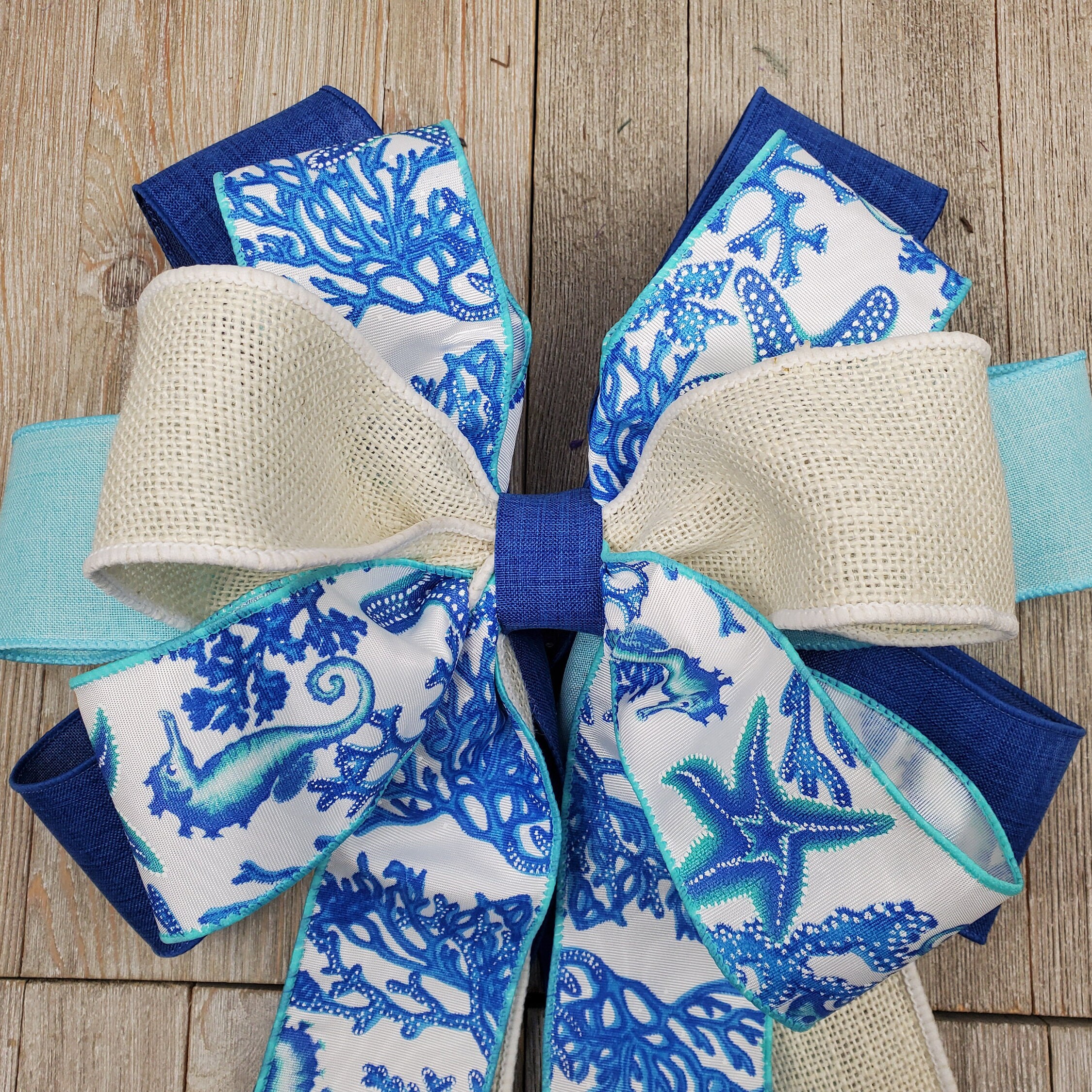 Blue Beach Seahorse Starfish Bow Ocean 2 Sizes Outdoor Indoor - Etsy